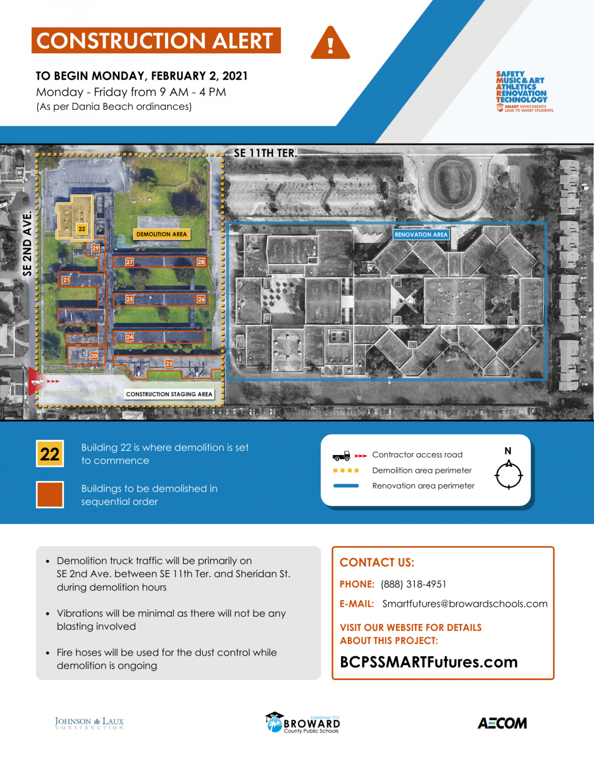 Olsen Middle School Construction Alert - BCPS SMART Futures